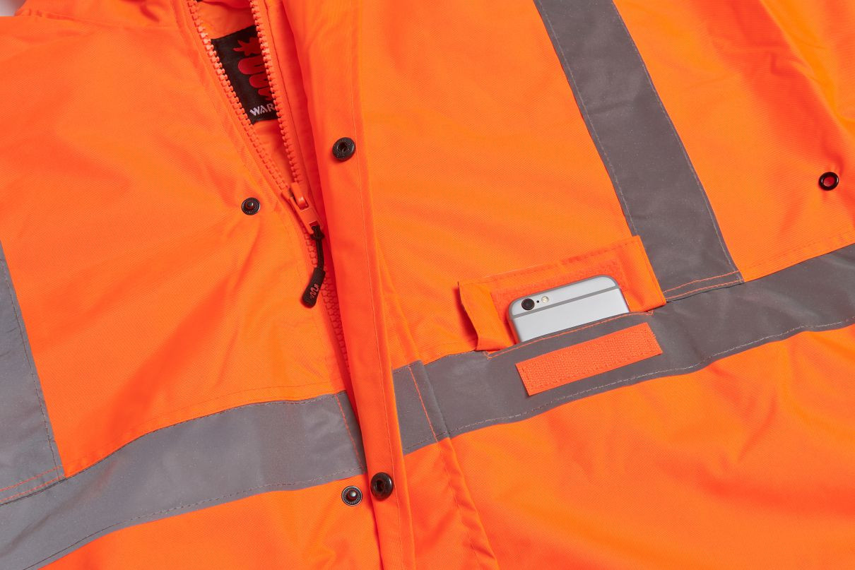 Hi Vis TRAFFIC JACKET - FLEECE LINED COLLAR | Warrior Protects