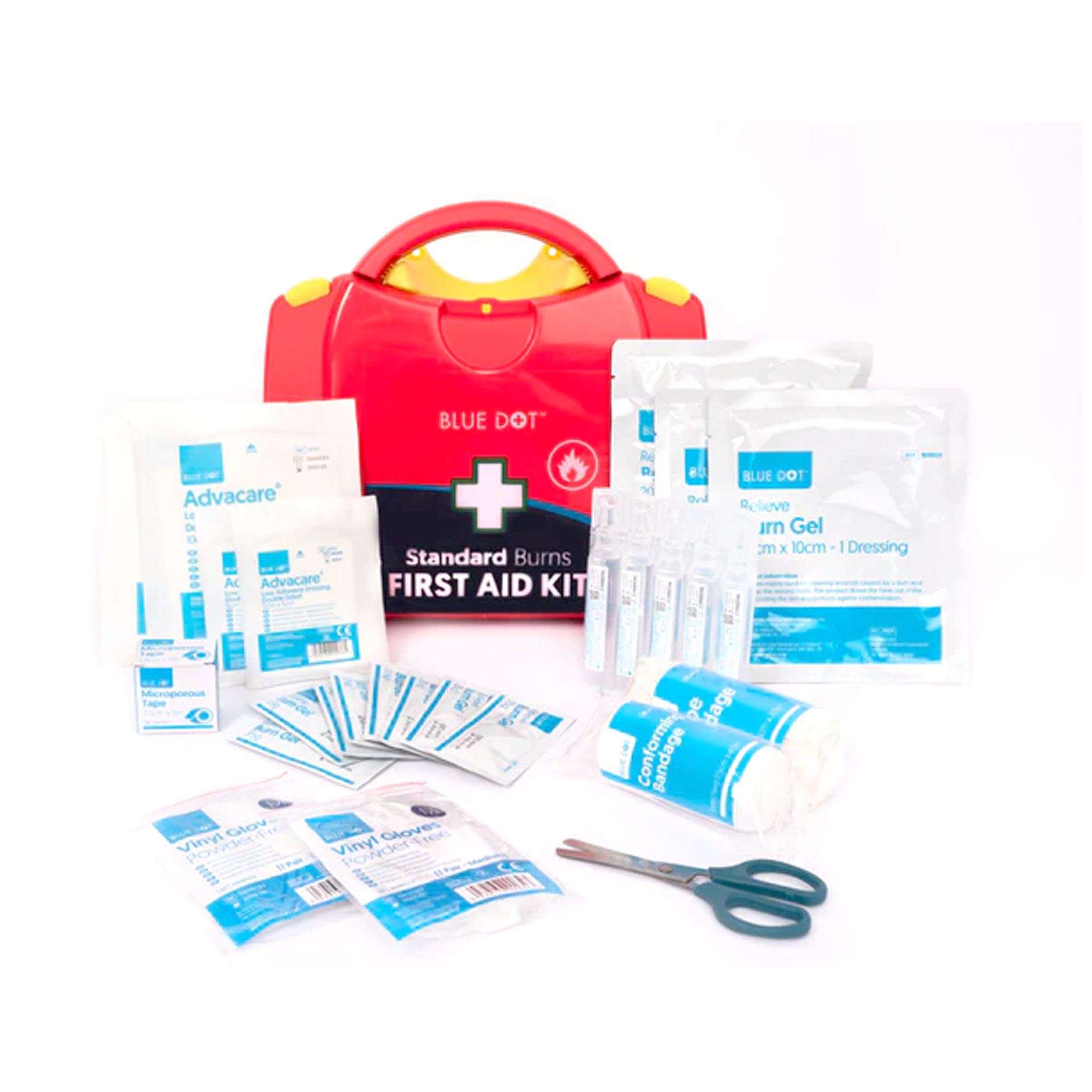 Standard Burns First Aid Kit In Red PGB Box | Warrior Protects