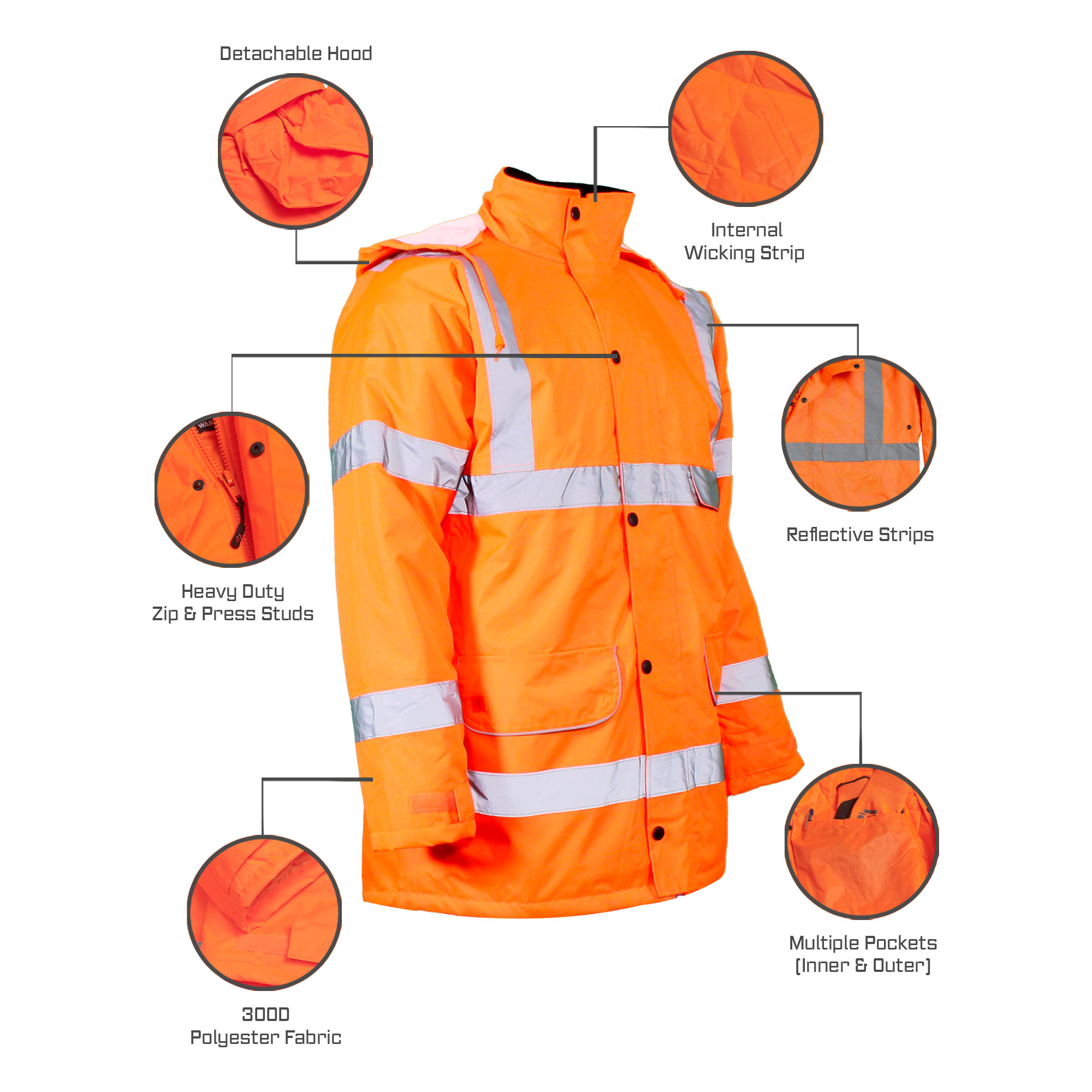 FLEECE LINED COLLARED TRAFFIC JACKET | Warrior Protects